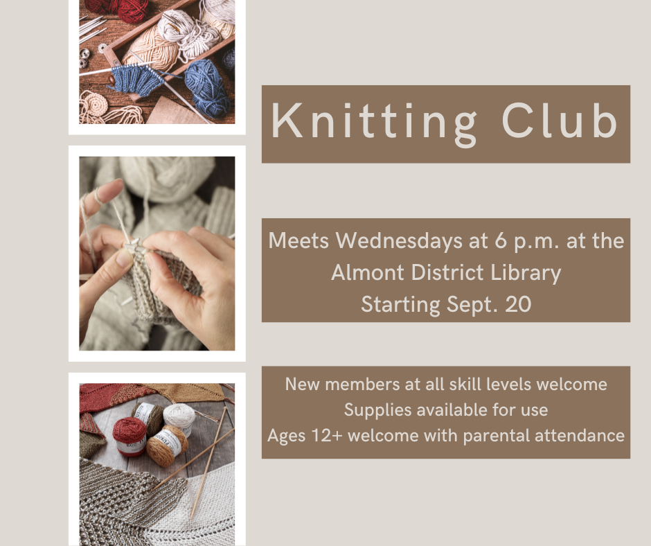 Knitting Club — Almont District Library