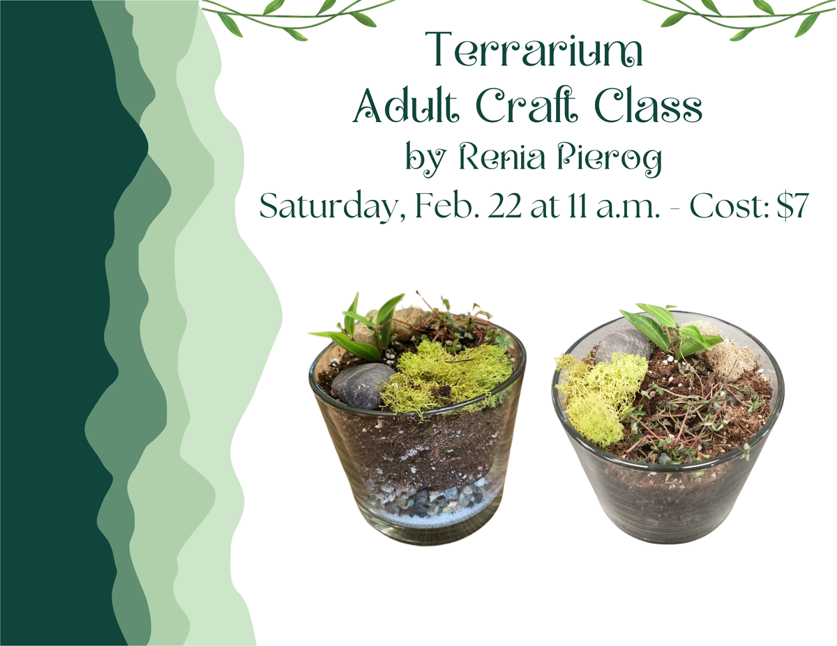 Terrarium Adult Craft Class — Welcome to your library!